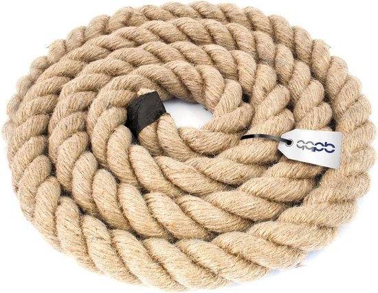 5 m Jute touw - 26 mm - Natuurlijke vezels - Barrière touw - Gedraaid ...