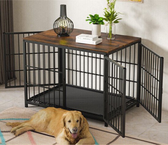 MiShar Hondenbench - Voor hond, middelgrote tot grote rassen - Zwart ...