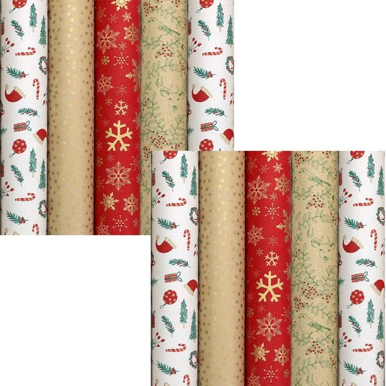 WINTER GARDEN cadeaupapier - kerstpapier inpakpapier - 2 meter x 70 cm ...