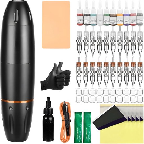 Tattoo Machine - Tattoo Inkt Set - Tattoo Machines voor Starters ...