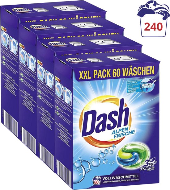 Dash 3in1 Pods - Alpenfris - Wasmiddelcapsules - XXL-Pack Witte Was ...