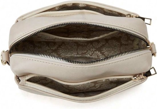 Twenty Two Crossbody tas voor dames 5 vakken met gouden ritssluiting ...