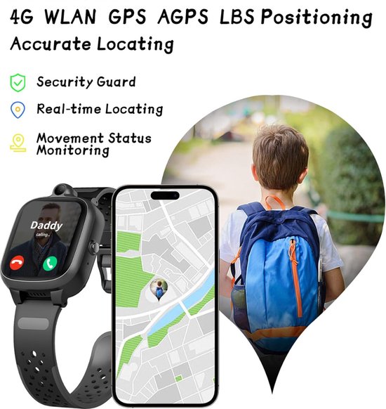 Equivera GPS Horloge Kind - Smartwatch Kinderen - GPS Tracker Kind ...