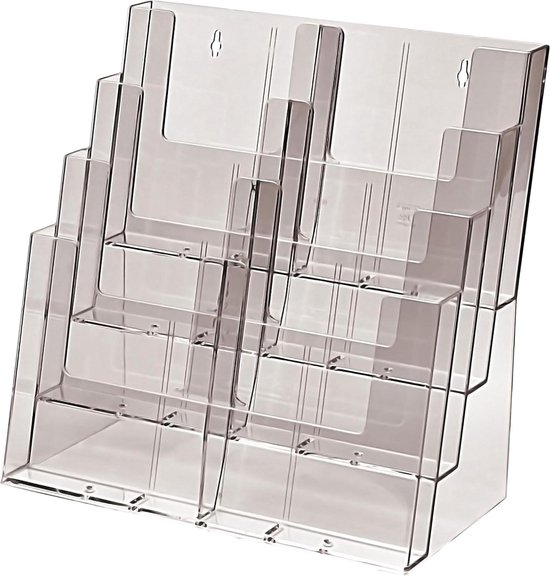 Veelzijdige transparante kunststof folderstandaard voor A4/A5/DL ...