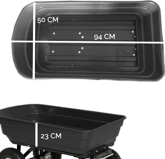 Inklapbare bolderkar voor de tuin - draagkracht 180 kg - kruiwagen voor ...