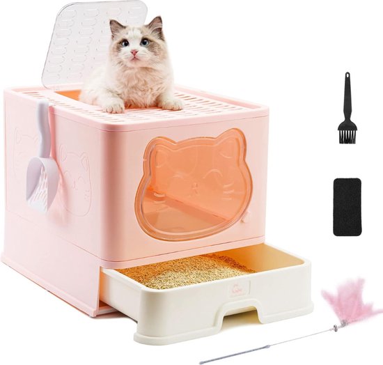 Kattenbak - Kattentoilet met Deksel - Opvouwbaar - Met Schep - XL ...