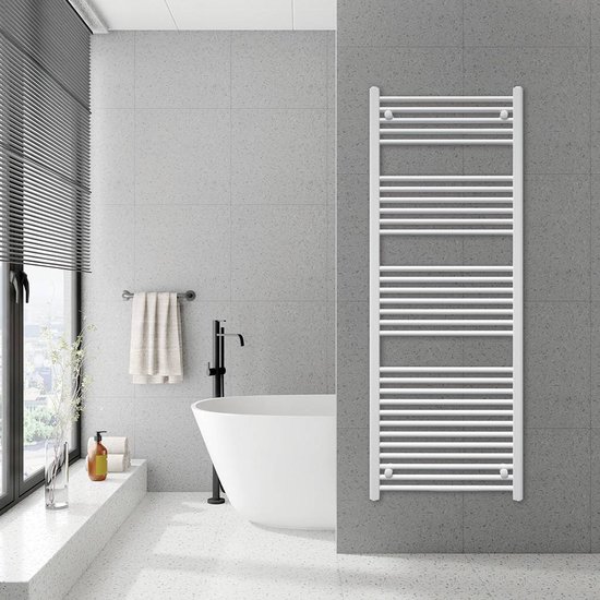 Radiatorconnect elektrische handdoekradiator wit- B 600 x H 1400 - 700W ...