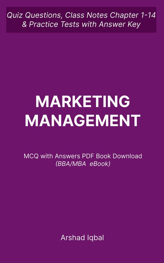 Marketing Study Guides - Marketing Management MCQ (Multiple Choice Questions) (ebook),... | bol