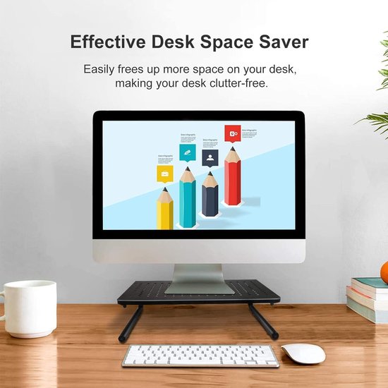 Metalen monitorstandaard verhoger voor laptop computer printer - PC ...