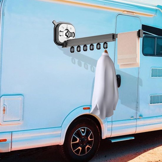 Wandmontage droogrek van aluminiumlegering inklapbaar - ruimtebesparend ...