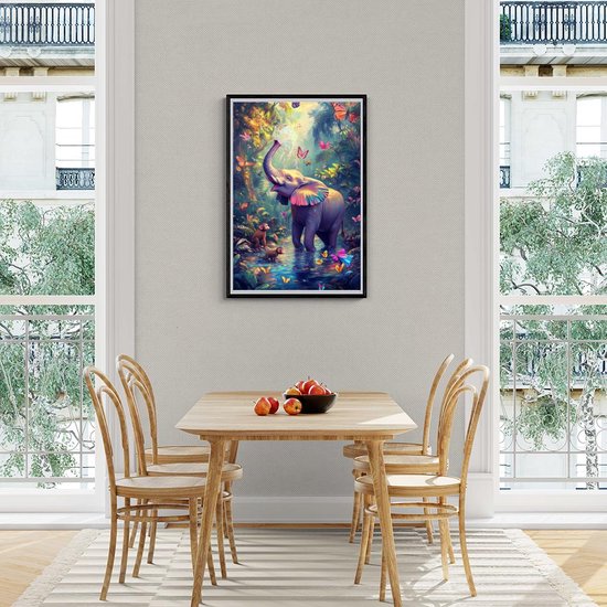 Olifant Poster | Natuur Poster | Kleurrijk Poster | Dier Poster ...