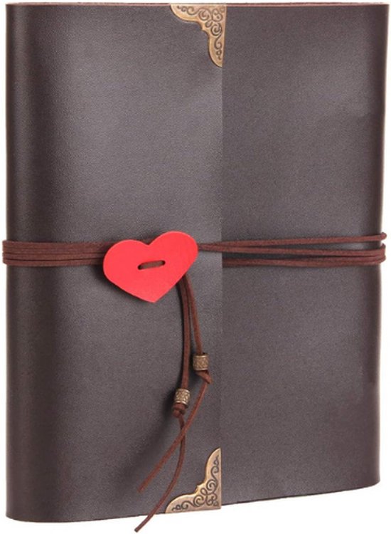 Lederen Fotoalbum Scrapbook Album Om Zelf Te Ontwerpen - Plakboekalbum ...