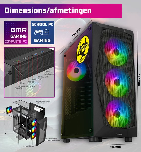 Game Computer SET geschikt voor Minecraft / Core i5 - GTX 1650 - 16GB ...