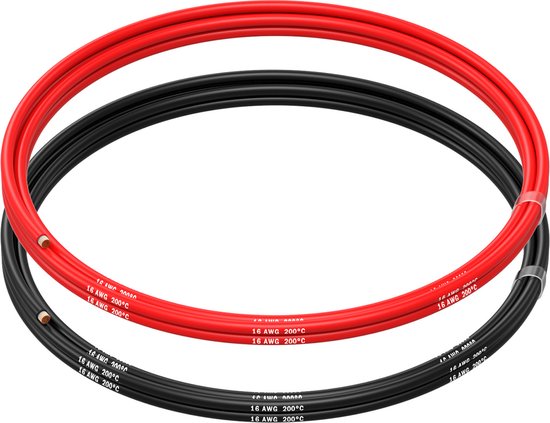 MMOBIEL 16 AWG Siliconen Elektrische Draad - 16 Gauge (1.31mm²) Vertinde Koperkabel... | bol