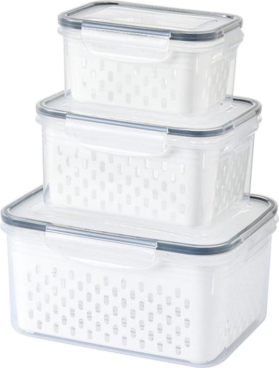 Fresh Storage Container With Strainers & Ventilations for Vegetables ...