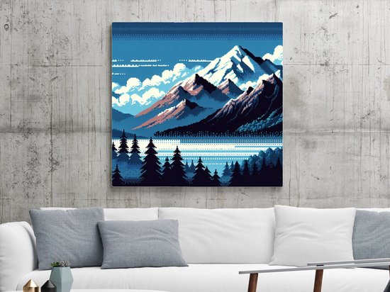 Pixel art landschap schilderij | Pixelated scenery masterpiece: an ...