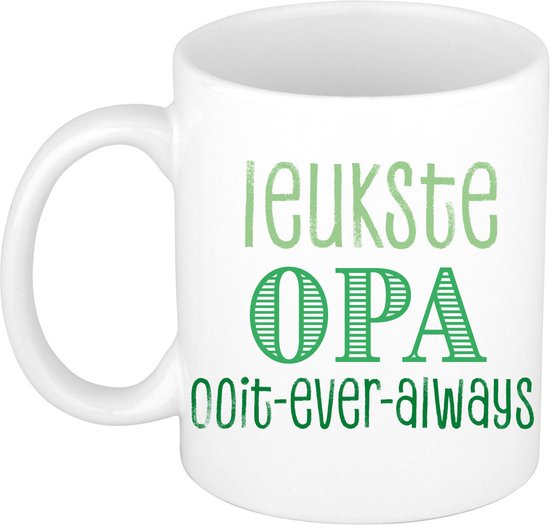 Bellatio Decorations Cadeau koffie/thee mok voor Opa - groen - de leukste Opa -... | bol