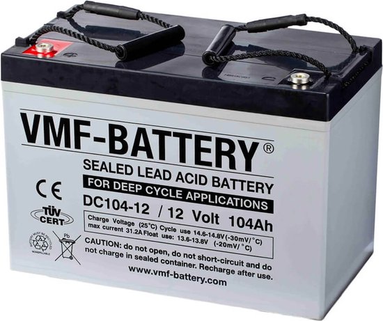 VMF AGM Deep Cycle Lood Accu 12V - 104Ah | bol
