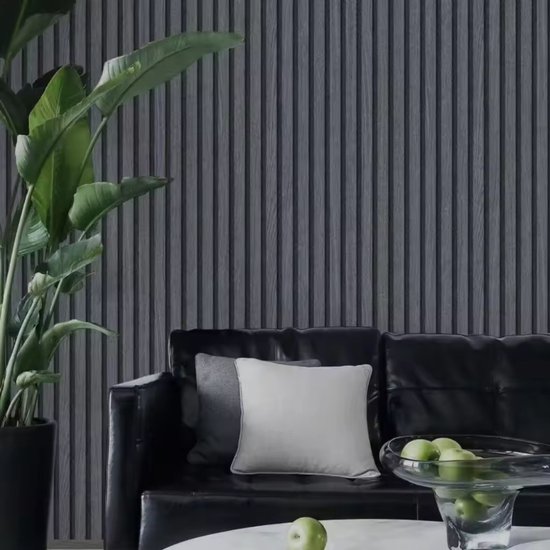 Zelfklevend behang, Houtlook, Grijs/Zwart, 122cmx10m, 12m2, Vinyl ...