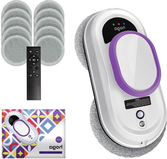 Geavanceerde raamwas-robot met veiligheidstouw - afstandsbediening - 10 ...