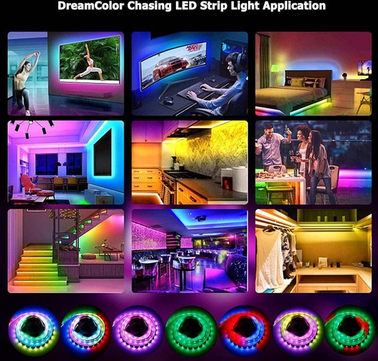 Led Strip 5M 300 Pixels WS2812B SMD5050 Droomkleur IP67 Waterdicht ...