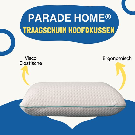 Parade Home® Visco Geheugenschuim Hoofdkussen - Visco elastische ...