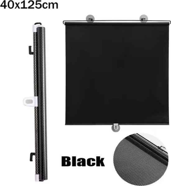 Universeel Rolgordijn - Afmeting: 40 x 125 cm - Kleur: Zwart - Met ...