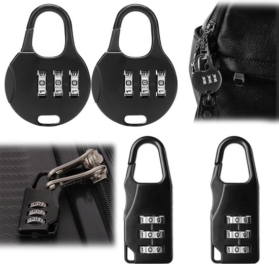 Inovra Plus - Cijferslot voor Koffers - Zwart - Reisbeveiliging ...