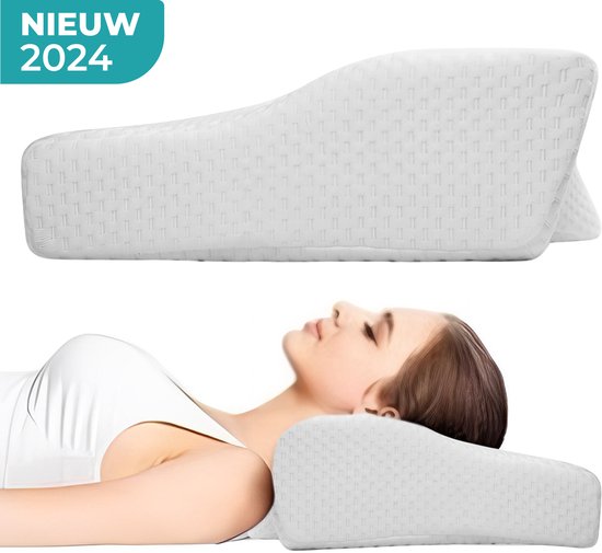 Hoofdkussen Nekklachten - Ergonomisch Kussen - Traagschuim Hoofdkussen - Zijslaper -... | bol