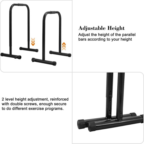 Opdruksteunen slijtvast stabiel voor push-ups fitness toestel, verbeter ...