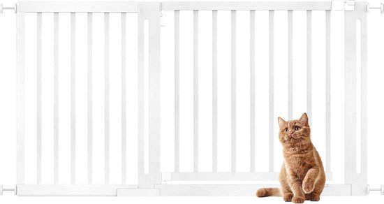 Bettacare Houten Elegance Hondenhek, Wit, 145cm - 153cm, Drukplaats Beveiligingshek,... | bol