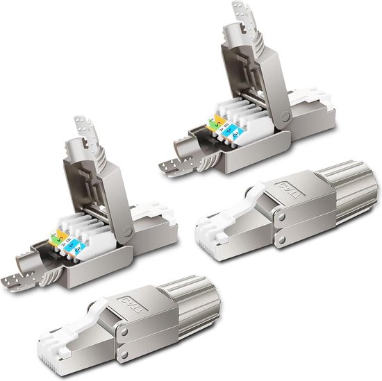RJ45-stekkerconnectoren LAN-stekker - gereedschapsloos - netwerkstekker ...