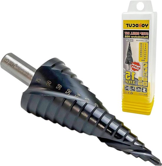 432mm HSS Kobalt Roestvrij staal en Hard Metaal Stap Boor voor 15 ...