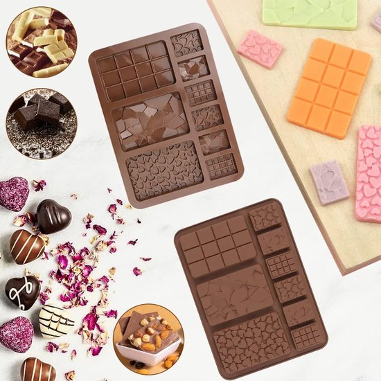 Chocoladevormen / borden om zelf chocolade te maken ,4 stuks | bol