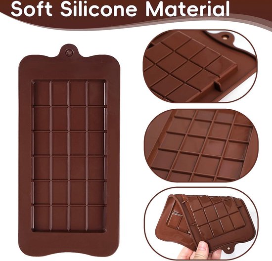 Chocolade vorm siliconen 4 stuks - chocoladevorm - siliconen spatel ...