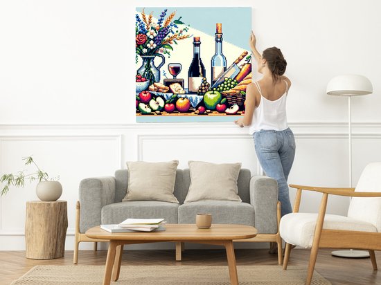 Pixel art stilleven schilderij | Pixelated tranquility: An exquisite ...