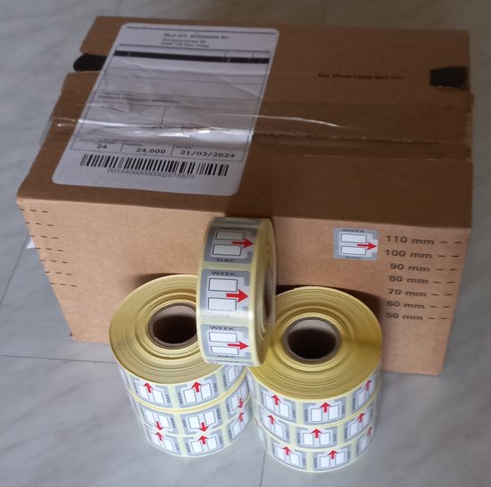 Week/Day fifo 3000 HACCP labels - Doos 3 rollen (verkoopprijs inclusief ...