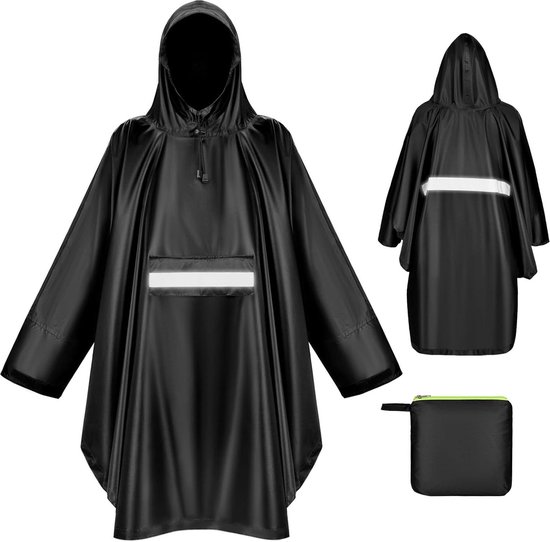 Waterdichte regenponcho heren dames ripstop ademend licht regencape-fiets wandelen camping | bol