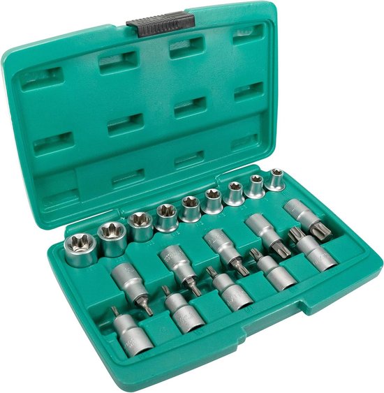 19-delige 1/2 inch dopsleutelset voor TORX schroeven - chroom-vanadium ...