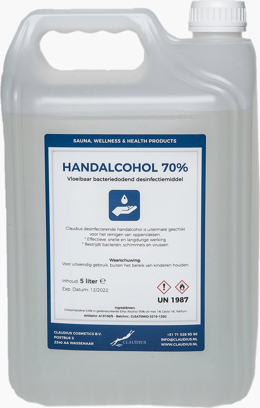 Handalcohol spray 70% - 5 liter | bol
