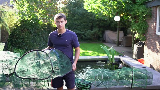 Rivierkreeft mega vis fuik 21 gaten | Kreeftenfuik - Fuik ...