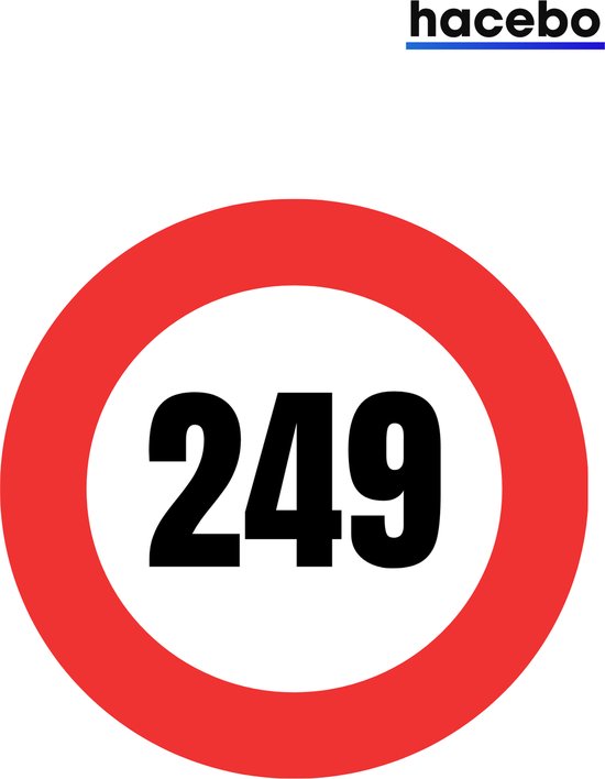 Verkeersbord Sticker - 18CM - Container sticker - Cijfer Stickers - 1 ...