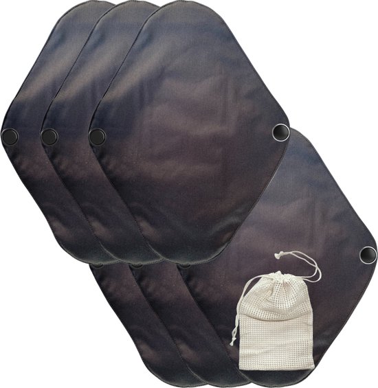 Wasbare maandverband-bamboe - set van 6 stuks - inclusief tasje ... Wasbare maandverband-bamboe - set van 6 stuks - inclusief tasje ...