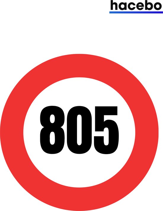 Verkeersbord Sticker - 18CM - Container sticker - Cijfer Stickers - 1 ...