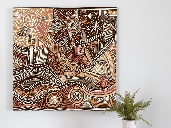 Line art aboriginal schilderij | Primal Pathways: A Contemporary ...