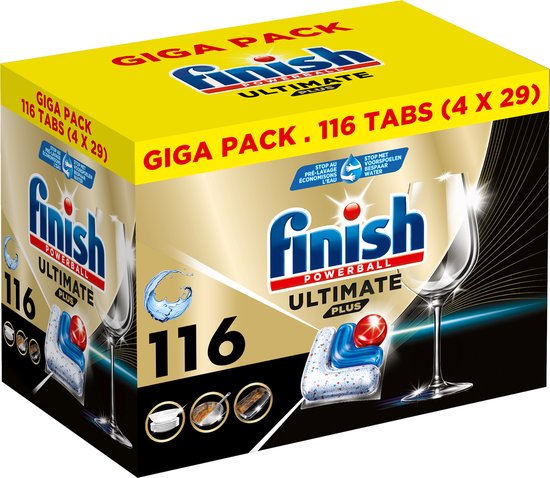 Finish Ultimate Plus Regular Vaatwastabletten - 116 Capsules (4x29 ...