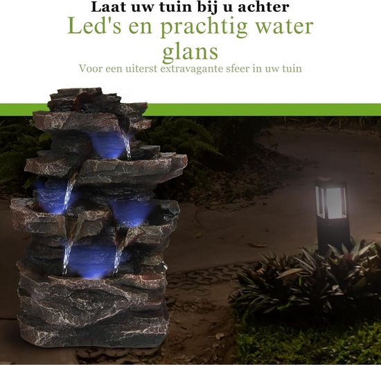 Waterornamenten Voor Buiten – Waterval Met Verlichting – Waterfontein ...