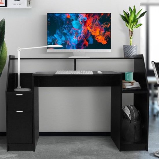 Floraya - Computer bureau / Game bureau - 123x55x90cm - Zwart - met ...