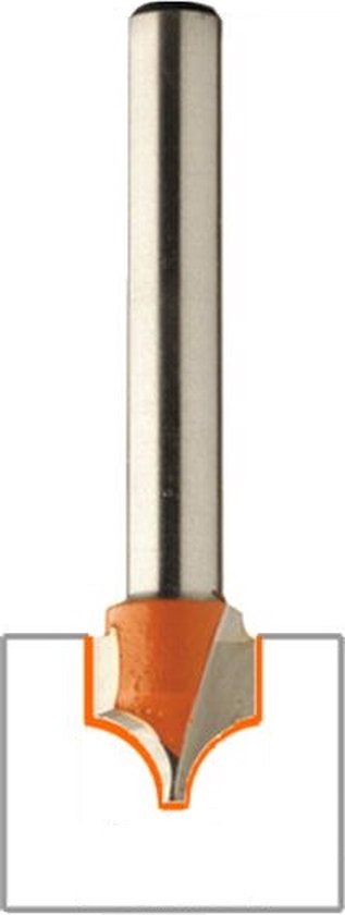 CMT Profielfrees, HM, Z2, R=5, Ø 1,3/10 x 10/50 mm S=Ø6 | bol