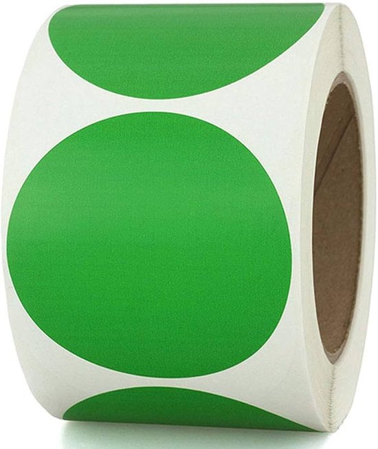 Label Sticker Geschikt voor Etiketten | 35 mm | Rond - Groen - 500 ...